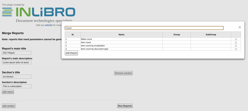 MergeReports Instructions | Solutions inLibro inc.