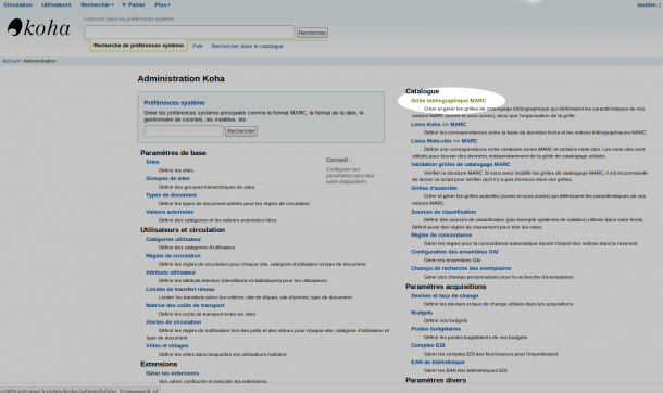 Ajouter un menu déroulant à une grille de catalogage | Solutions inLibro inc.