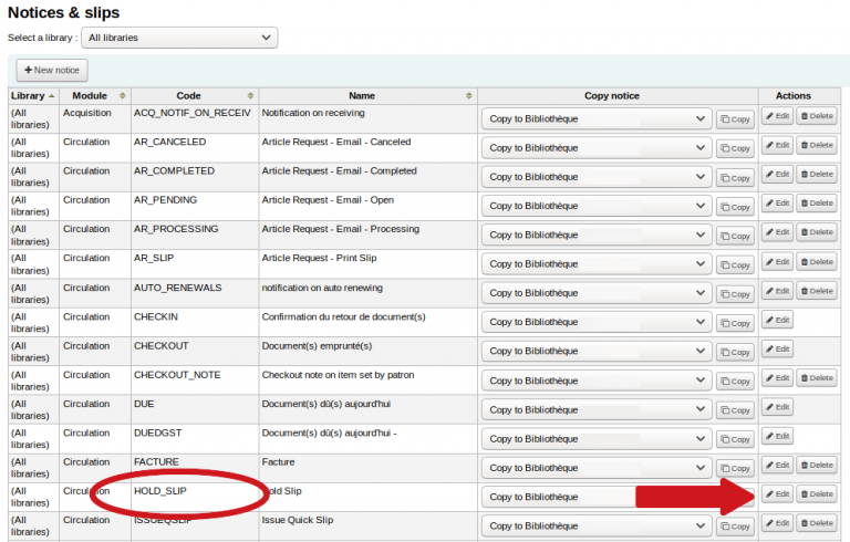How to customize an hold slip template | Solutions inLibro inc.