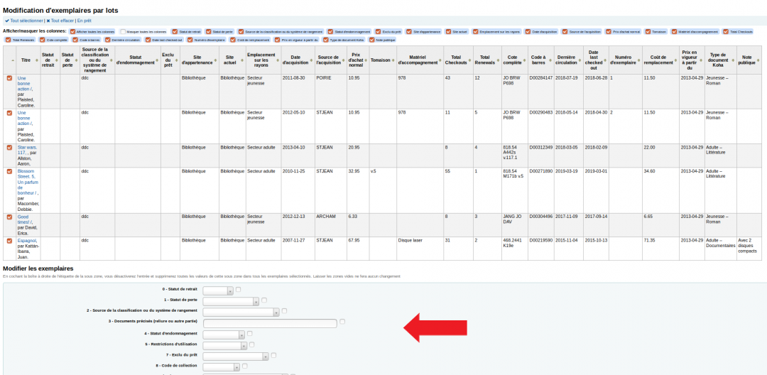 Batch item modification tool | Solutions inLibro inc.