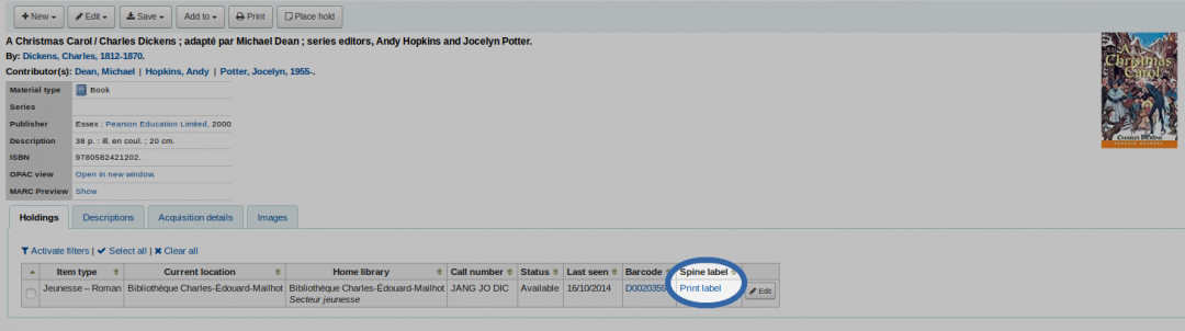 How to print spine labels and barcodes | Solutions inLibro inc.