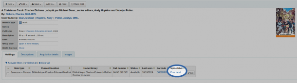 How to print spine labels and barcodes | Solutions inLibro inc.
