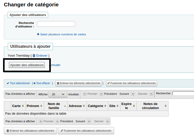 Créer une liste d’utilisateurs | Solutions inLibro inc.