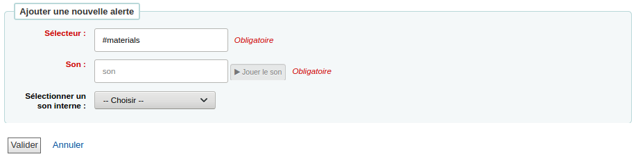 Ajouter des alertes sonores | Solutions inLibro inc.