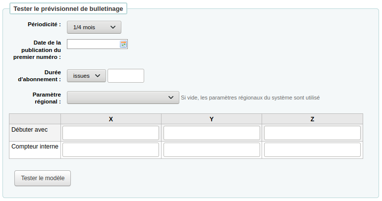 Ajouter un modèle de numérotation | Solutions inLibro inc.