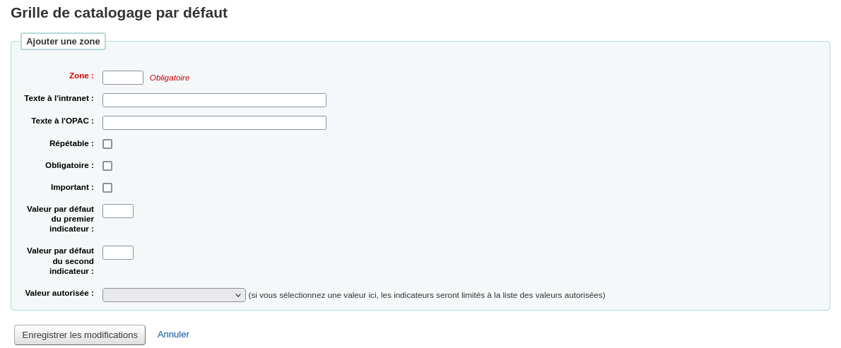 MARC framework: how to add unavailable tags? | Solutions inLibro inc.
