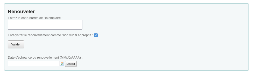 Renouvellements « vus » et « non vus » | Solutions inLibro inc.